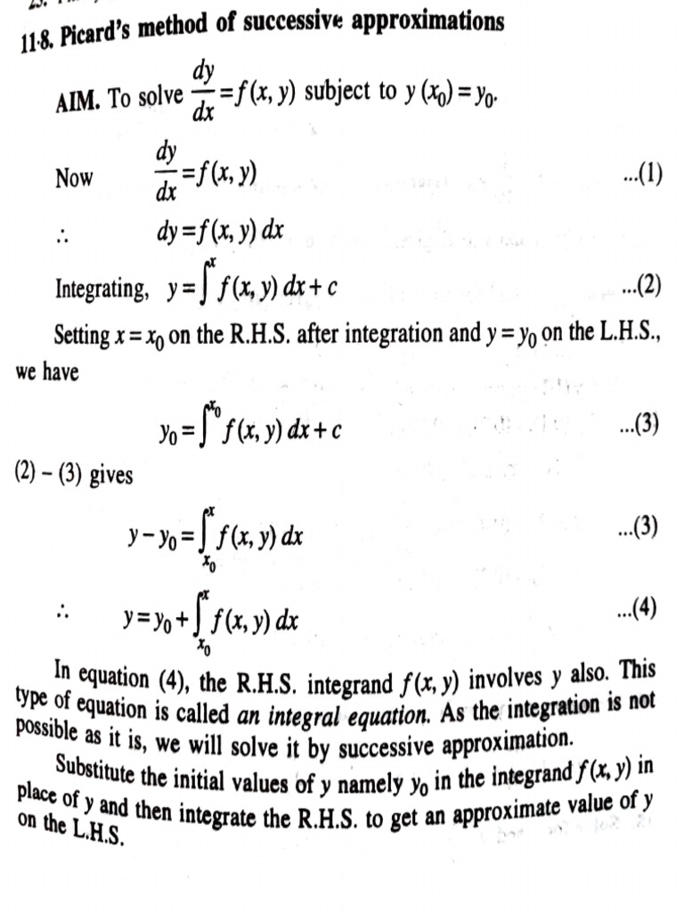 Picards Method | PDF | Numerical Analysis | Computational Science