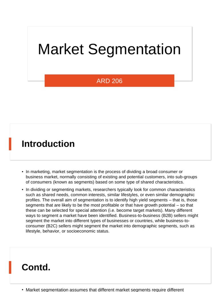 Market Segmentation | PDF | Market Segmentation | Marketing