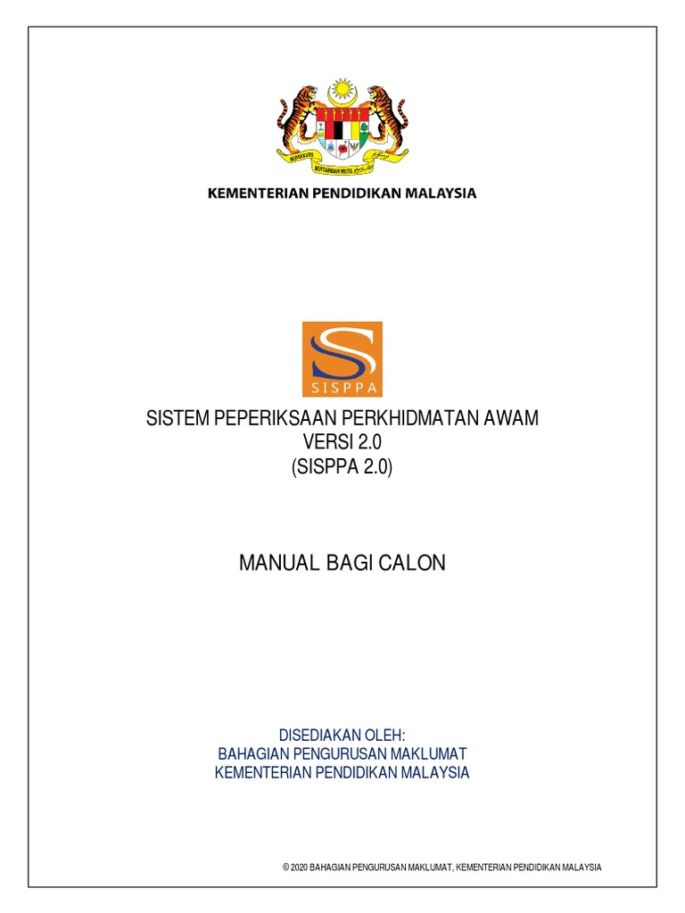 Manual Calon SISPPA V2 | PDF