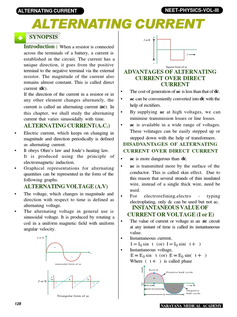 ALTERNATING CURRENT FUNDAMENTALS | PDF | Alternating Current | Direct Current
