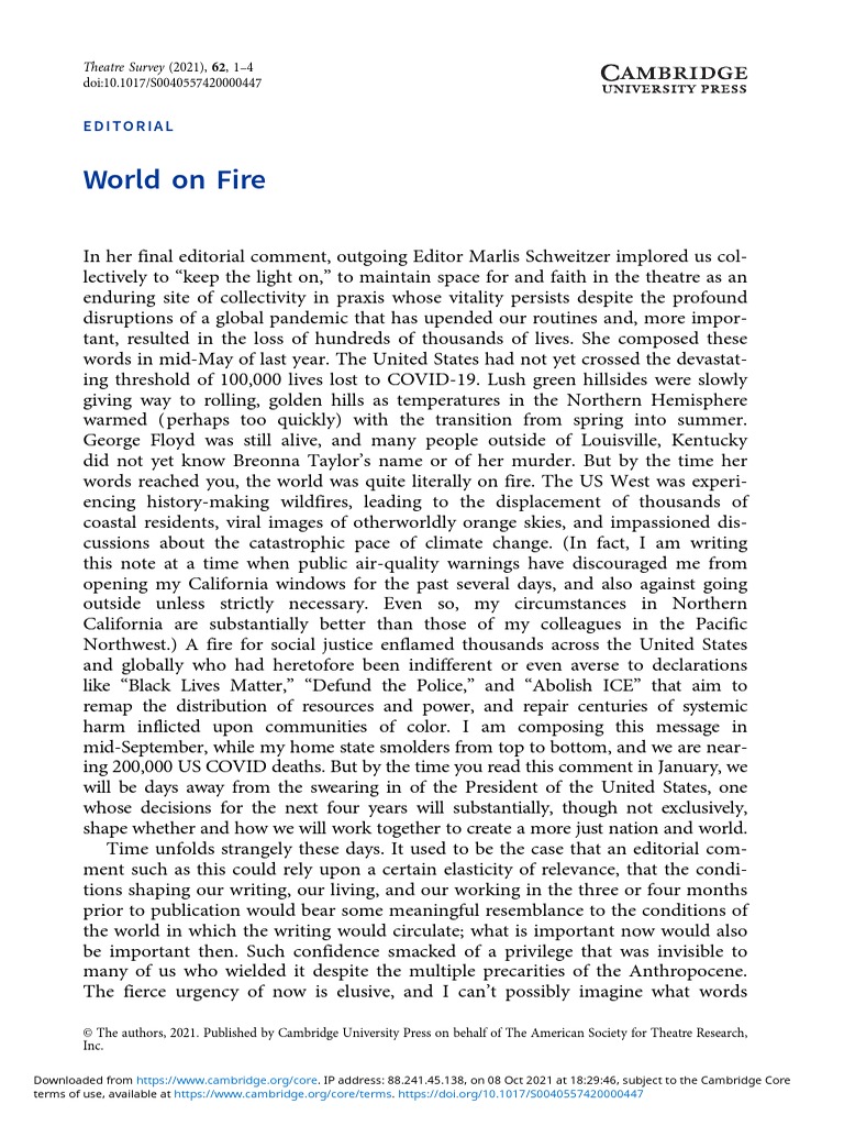 World On Fire | PDF | William Shakespeare