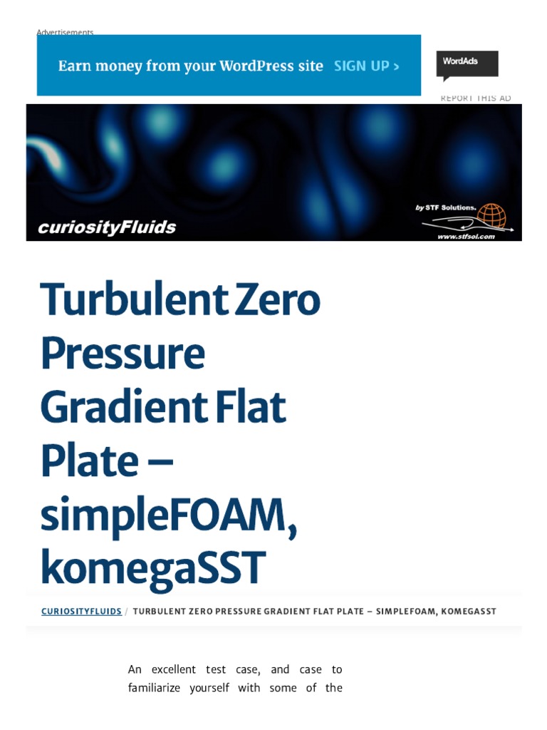 Turbulent Zero Pressure Gradient Flat Plate - simpleFOAM | PDF ...