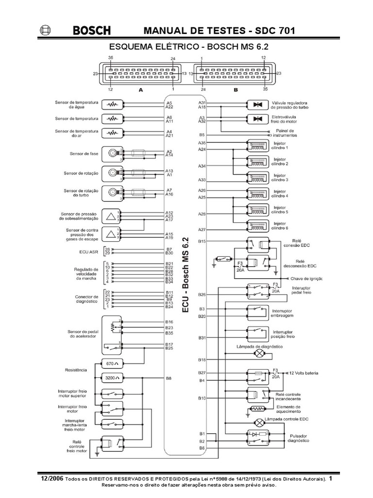 Esquema Elétrico - Bosch Ms 6.2. 0000 | PDF