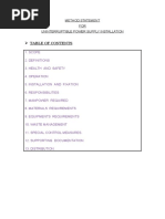 Method Statement For Structured Cabling System Installation | PDF | Personal Protective ...