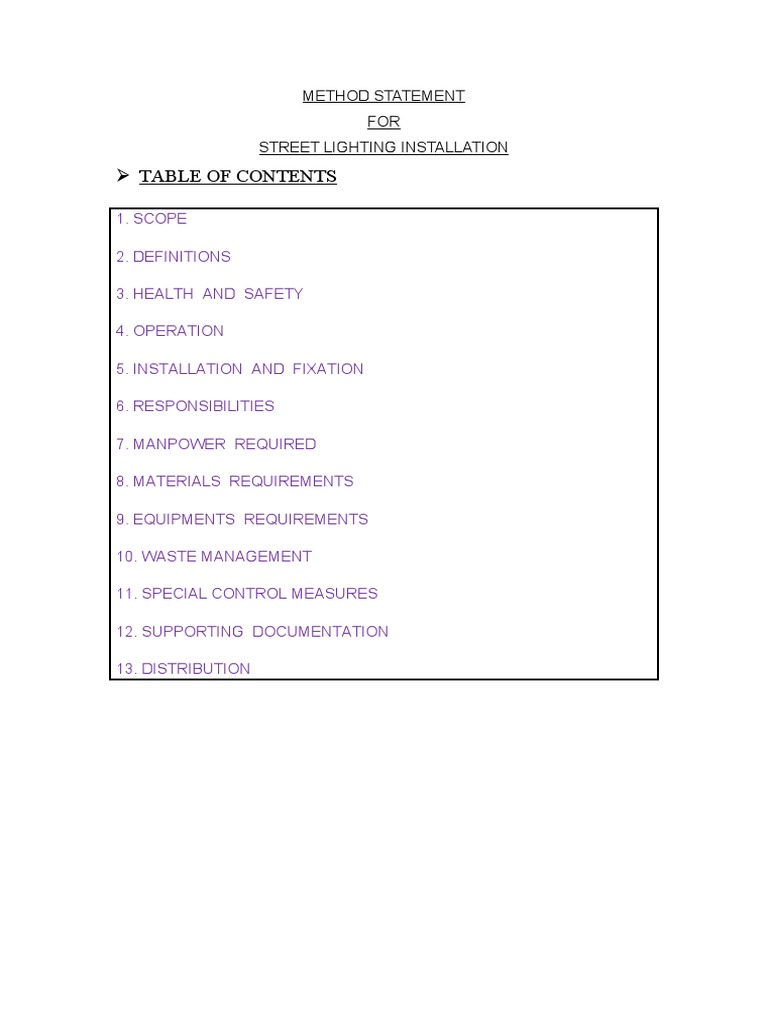Street Lighting Installation Guide | PDF | Lighting | Quality Assurance