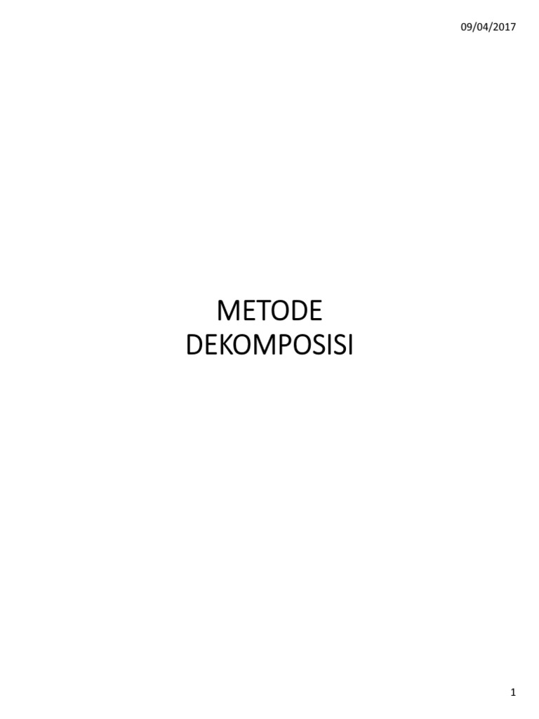 Metode Dekomposisi | PDF