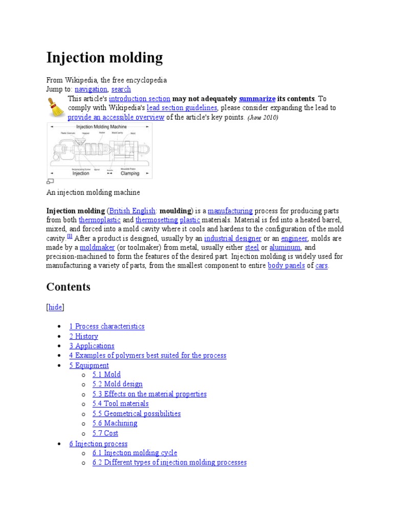 Injection Molding: Its Contents. To | PDF | Building Engineering ...