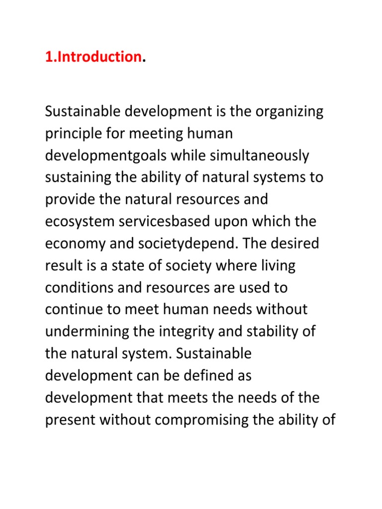 Environment And Sustainable Development Pdf Sustainability