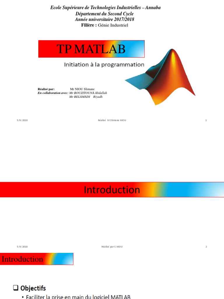 TP Matlab Niou | PDF | Matrice (Mathématiques) | Système d'équations linéaires