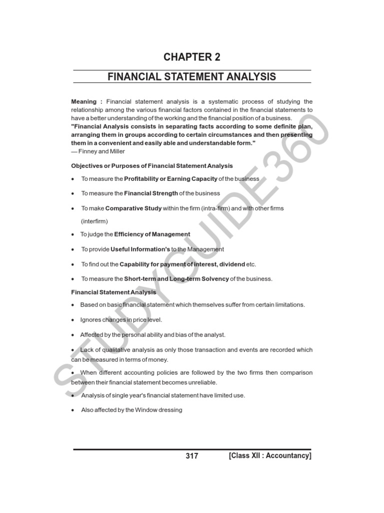 Financial Analysis for Class XII | PDF | Investing | Financial ...