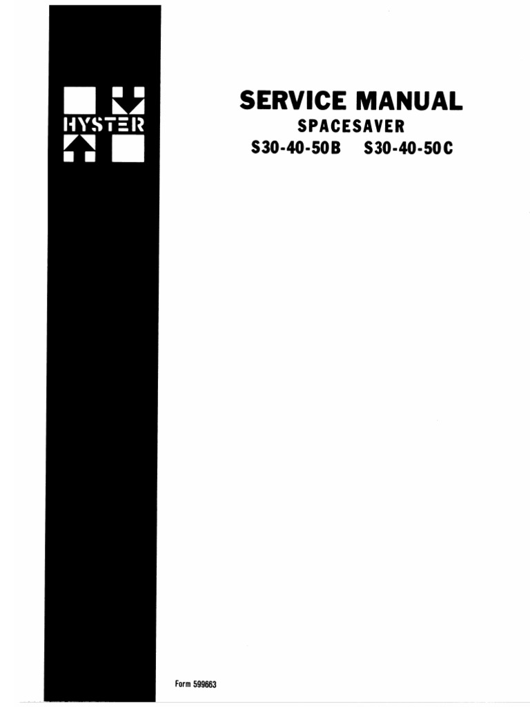 Hyster C002 S30-50C Service Manual | PDF