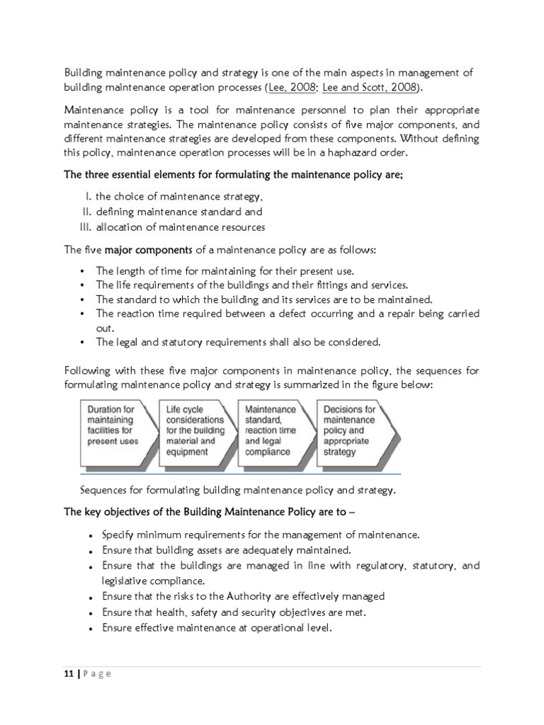 Building Maintenance Policy Overview | PDF | Green Building | Building ...