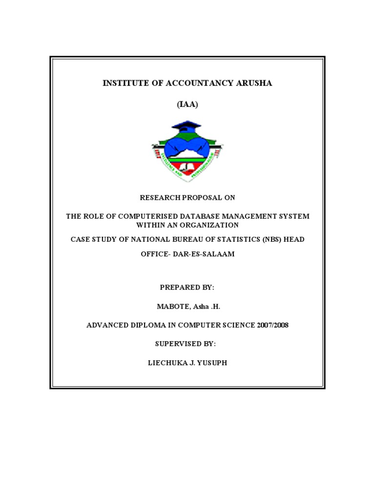 Institute of Accountancy Arusha (IAA) | PDF | Microsoft Access | Databases
