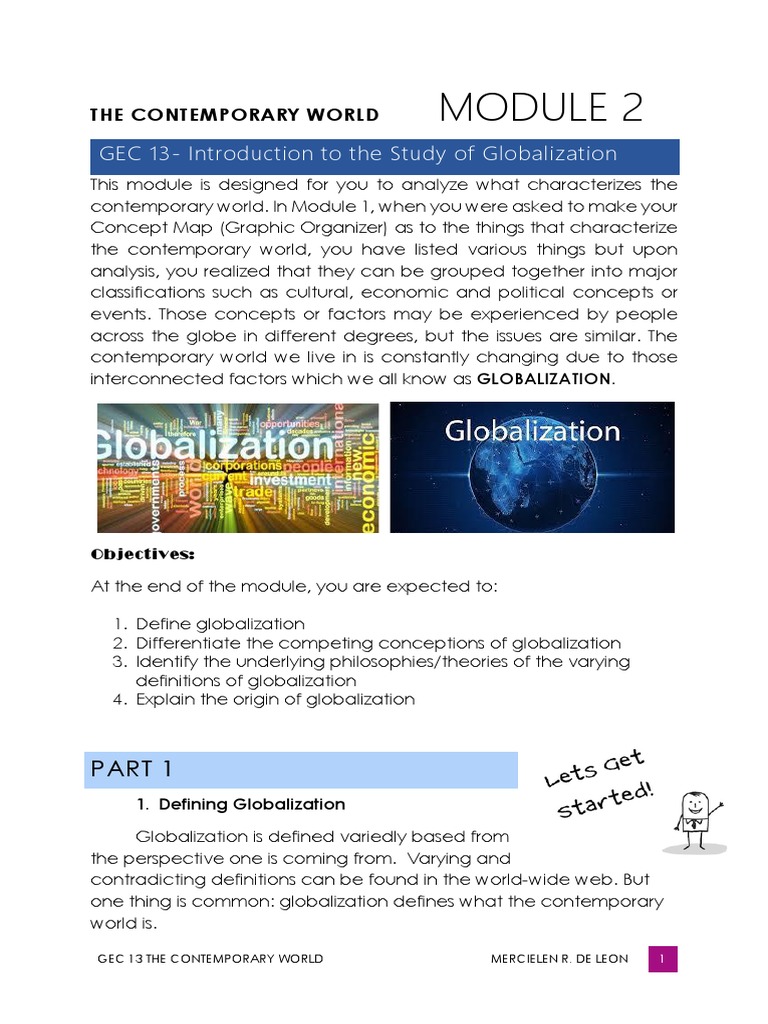 MODULE 2 Contemporary World | PDF | Globalization | Economies