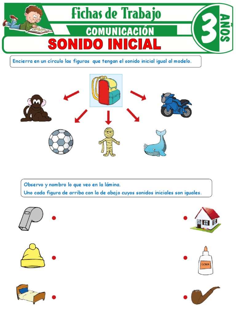Hoja De Trabajo Sobre El Sonido Inicial