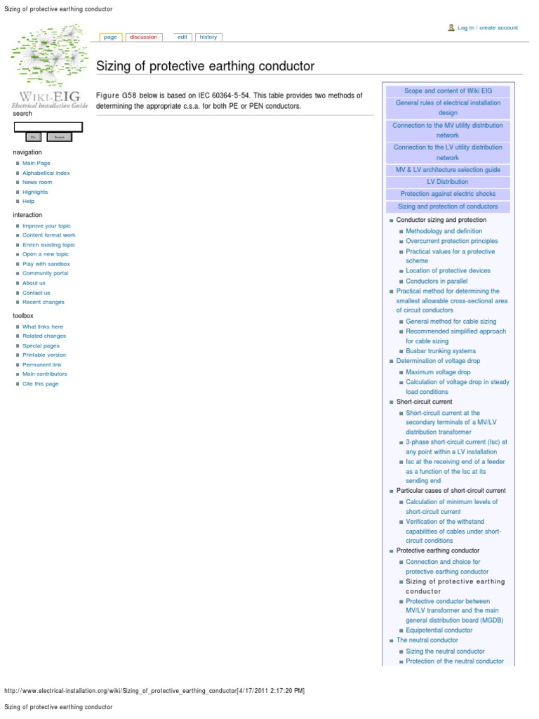 Earthing Conductor Sizing Guide | PDF | Electrical Conductor ...