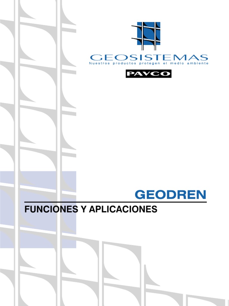 Geodren | PDF | Tubería (transporte de fluidos) | Ingeniería Ambiental
