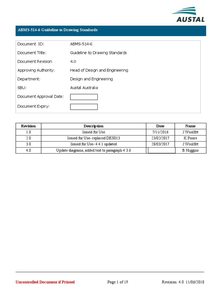 Guideline To Drawing Standards | PDF | Deck (Ship) | Technical Drawing