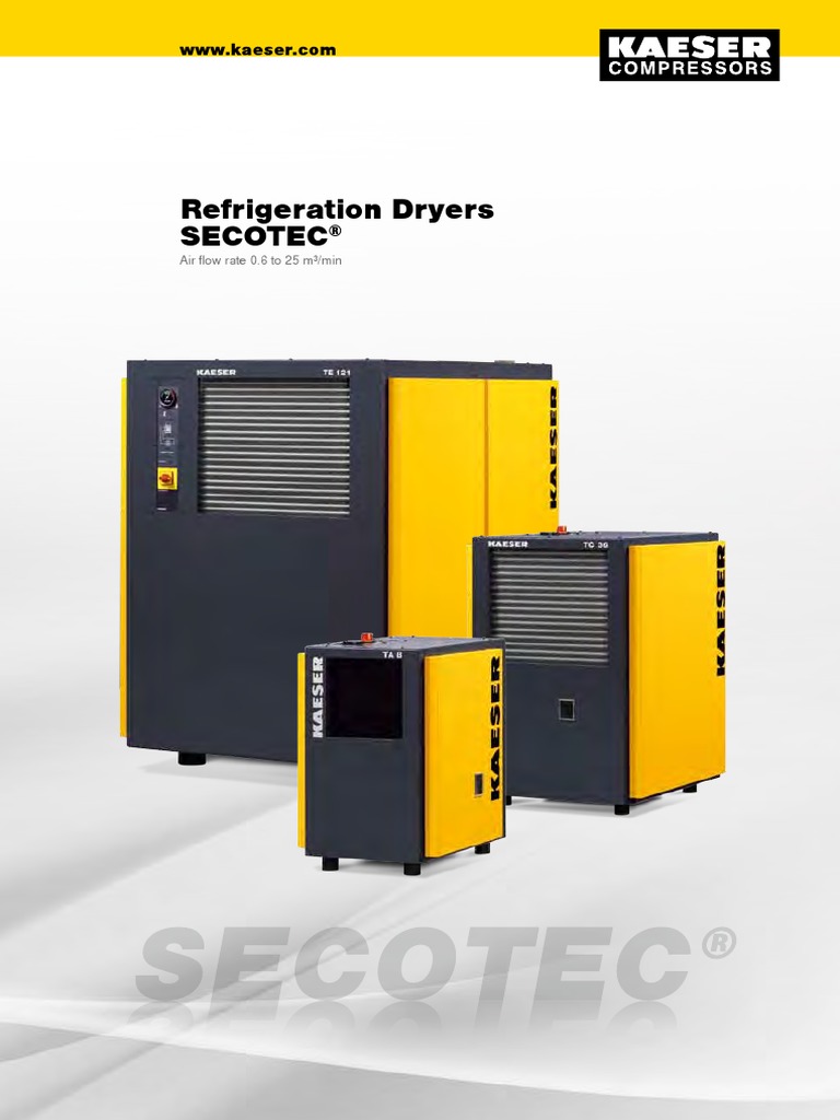 Refrigeration Dryers Secotec Series | PDF | Clothes Dryer | Refrigeration