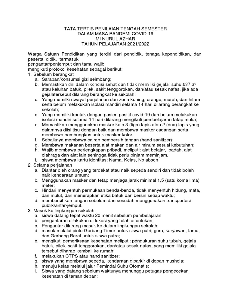 Tata Tertib Penilaian Tengah Semester | PDF Tata Tertib Penilaian Tengah Semester | PDF