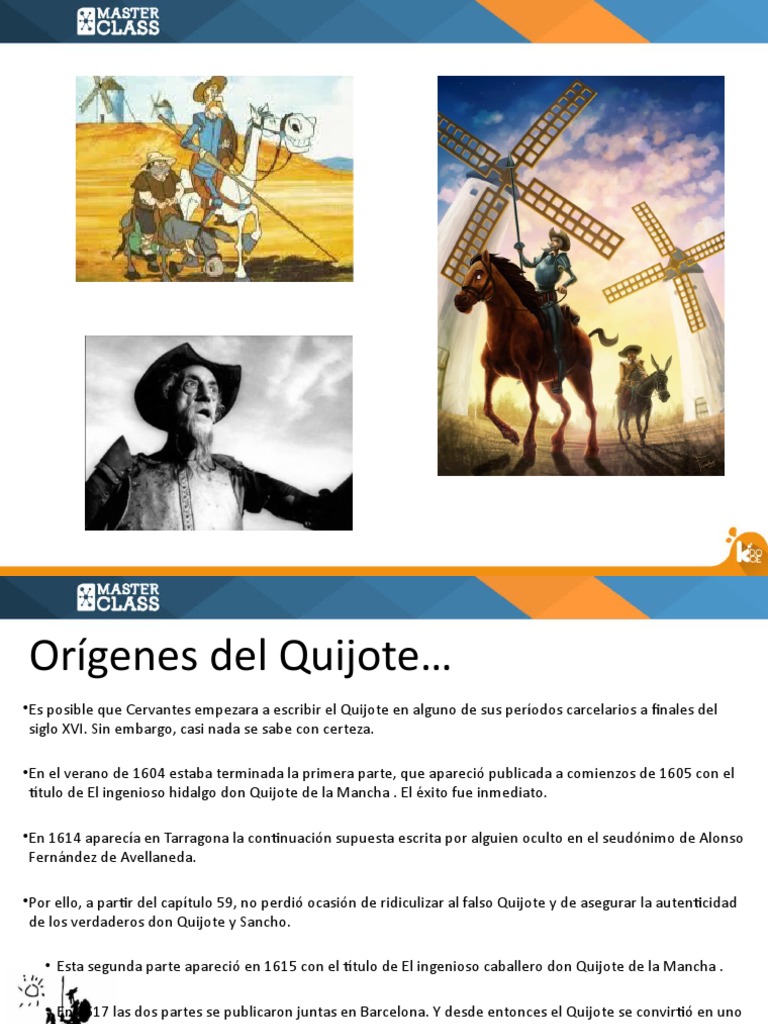 Presentacion Don Quijote | PDF | Don Quijote | Miguel De Cervantes