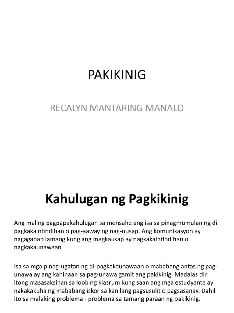 3 Pakikinig | PDF