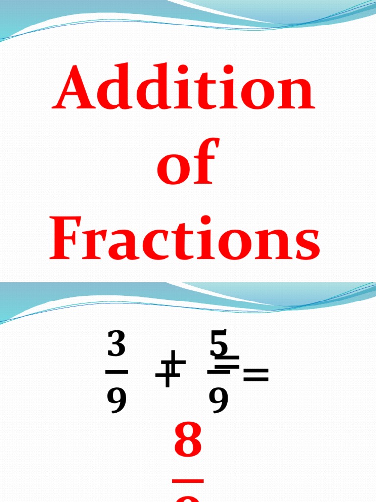 Additions of Fractions | PDF