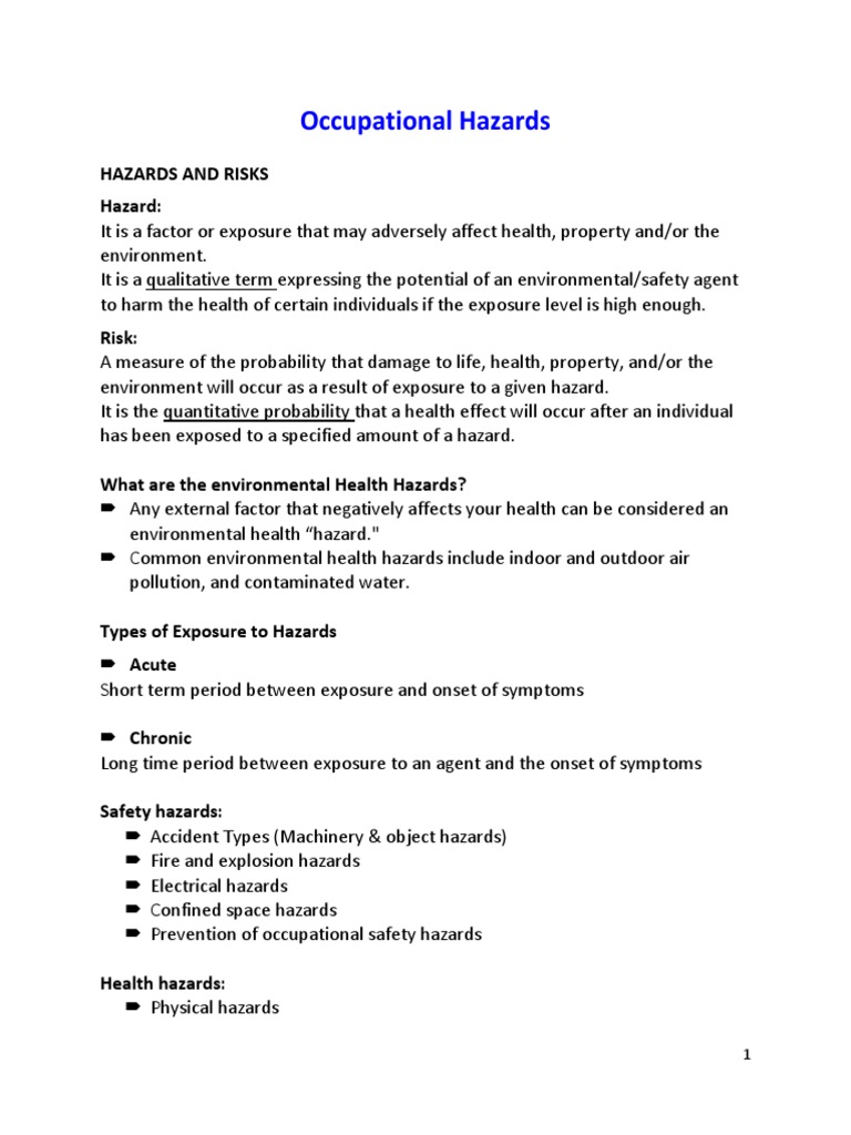 Note 4 Occupational Hazards | PDF | Noise | Electromagnetic Radiation