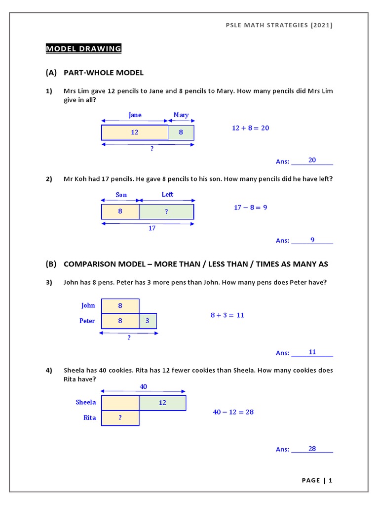 Psle Math Strategies 2021 (For Reference Only) | PDF | Teaching Methods ...