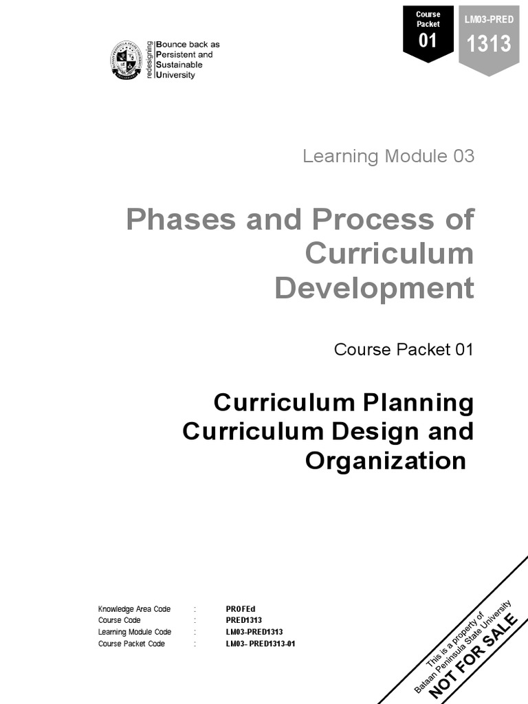 Phases and Process of Curriculum Development | PDF | Curriculum | Teachers