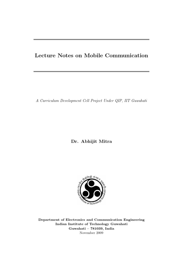 ECE632 Mobile Communication | PDF | 3 G | Cellular Network