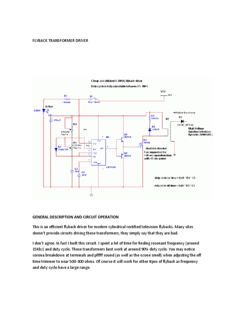 Efficient Flyback Transformer Driver | PDF | Rectifier | Electrical ...