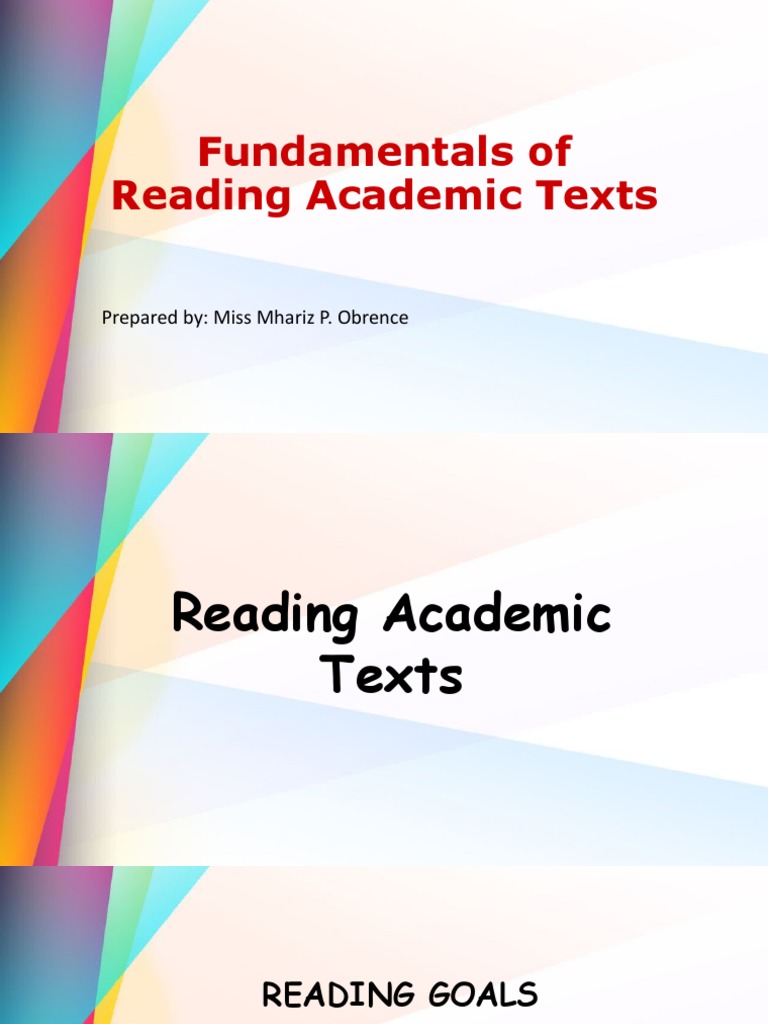 Fundamentals of Reading Academic Texts | PDF