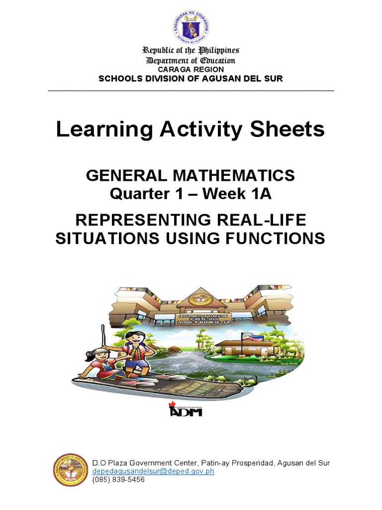 Learning Activity Sheets: General Mathematics Quarter 1 - Week 1A | PDF ...