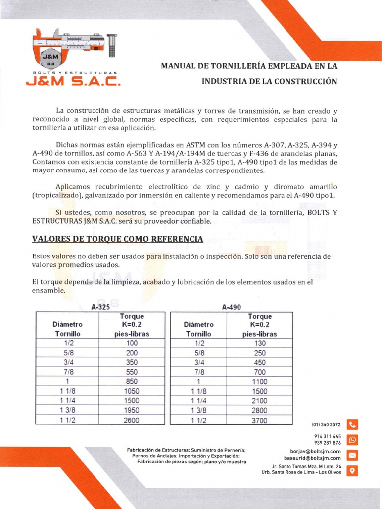 Manual de Torque | PDF