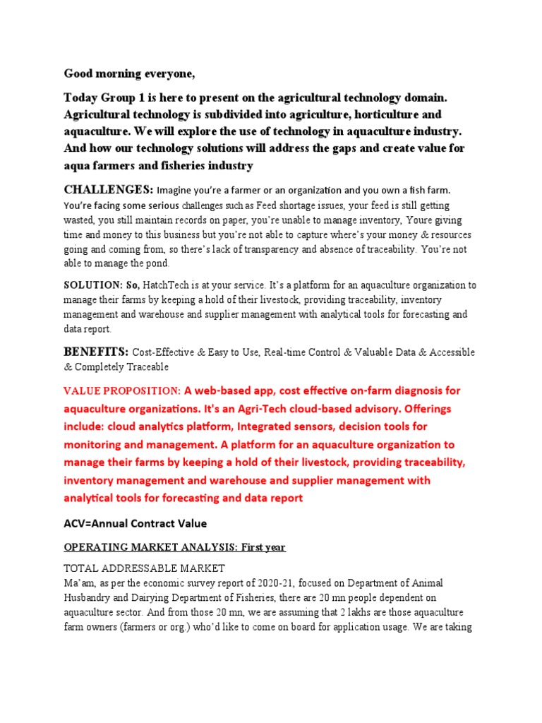 Solution: So, Hatchtech Is at Your Service. It'S A Platform For An ...