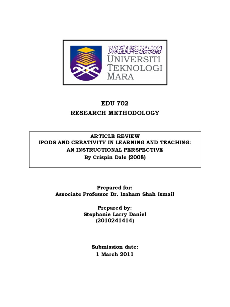 EDU 702 Research Methodology | PDF | Creativity | Learning