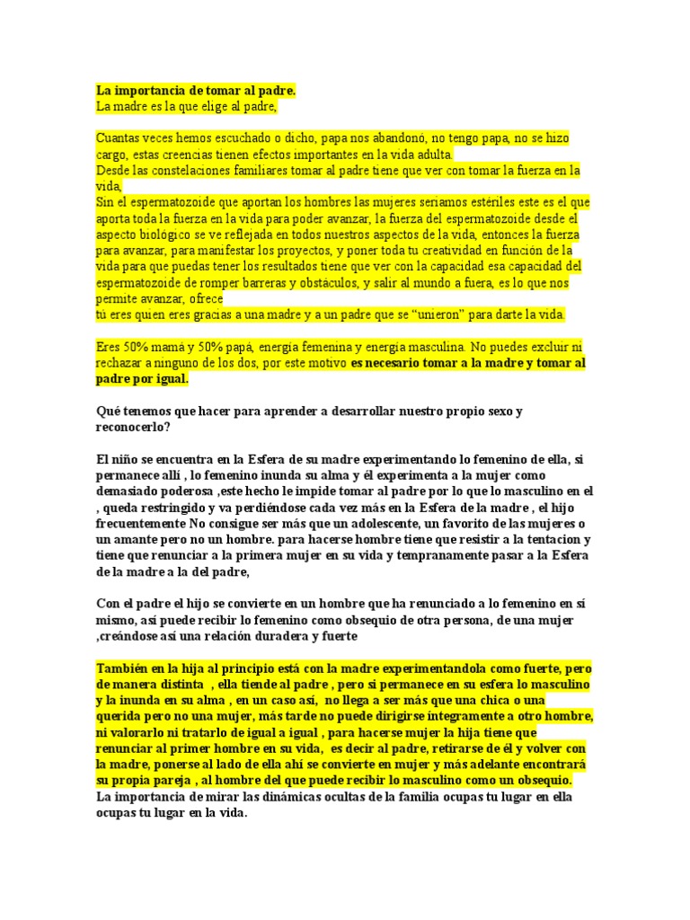 La Importancia de Tomar Al Padre | Unduh gratis PDF | Vida | Mujer La Importancia de Tomar Al Padre | Unduh gratis PDF | Vida | Mujer