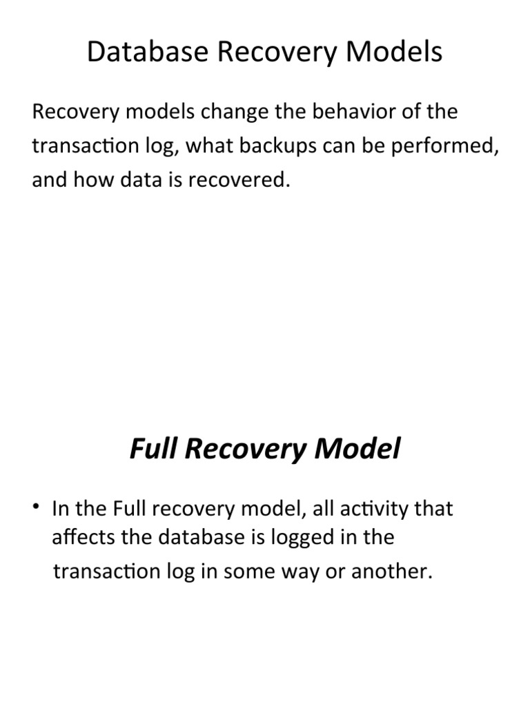 Back Up Types | PDF | Backup | Databases