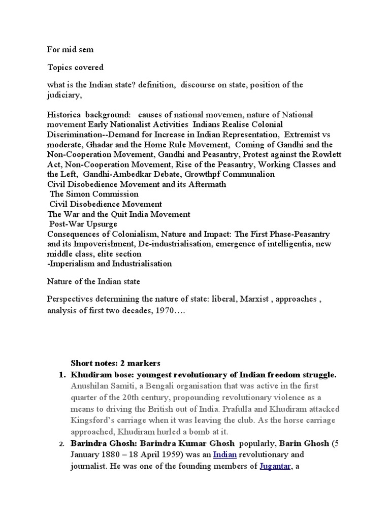 Post-War Upsurge: Barindra Kumar Ghosh Popularly, Barin Ghosh (5 | PDF ...