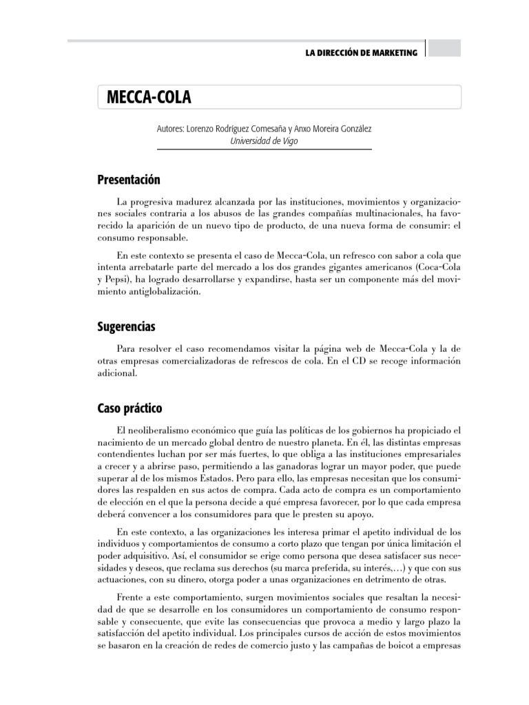Meca Cola | PDF | Marketing | Comercio justo