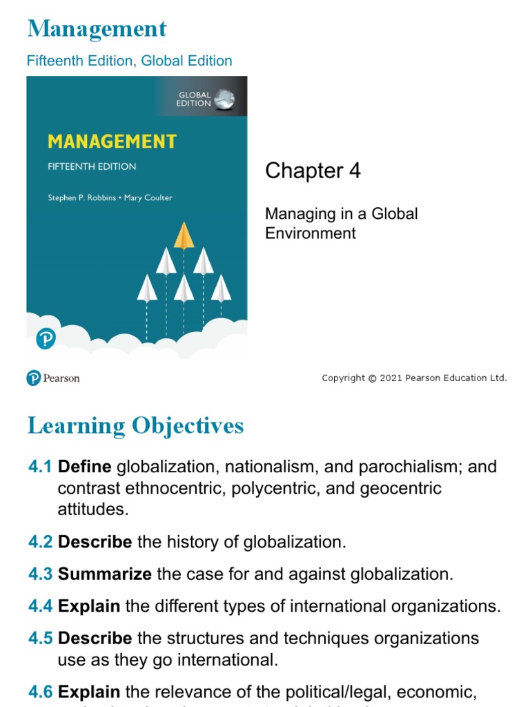 Management: Fifteenth Edition, Global Edition | PDF | Multinational Corporation | Globalization