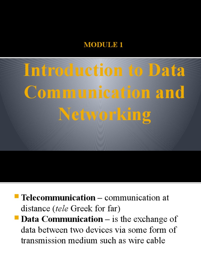 Module 1 - Data Communication and Networking | PDF | Network Topology ...
