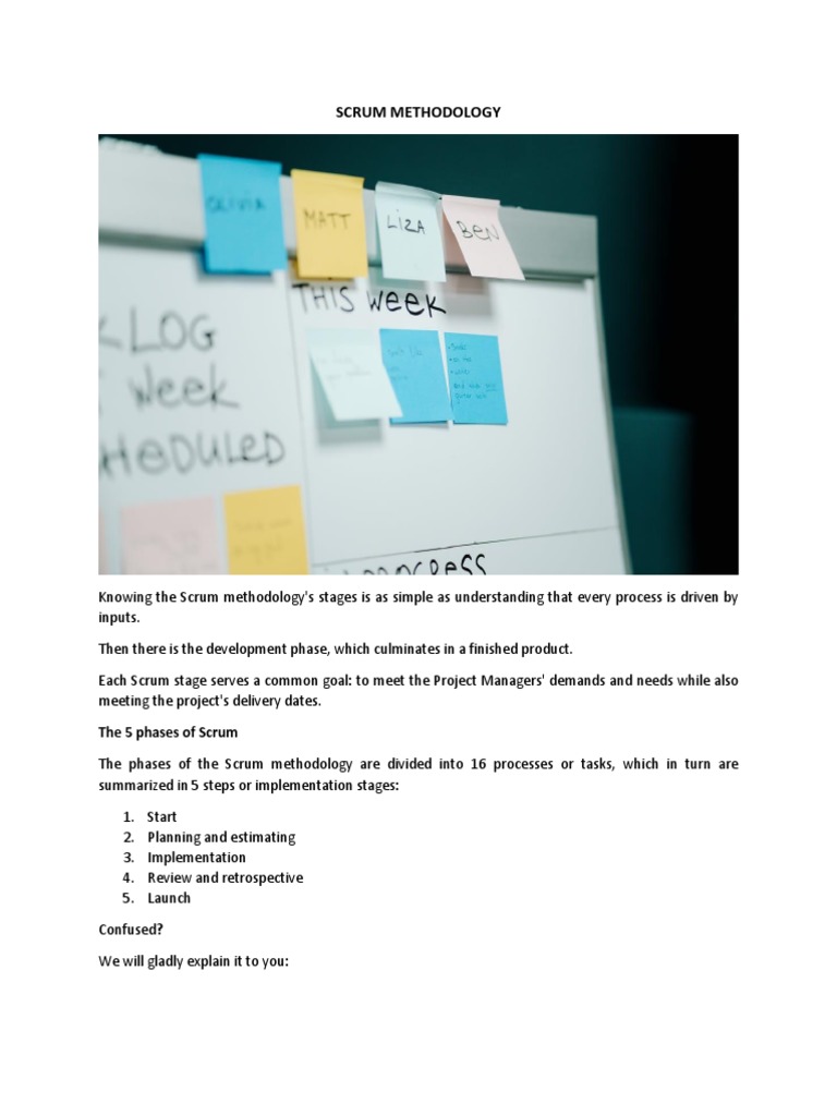 Scrum Methodology | PDF | Scrum (Software Development) | Software ...