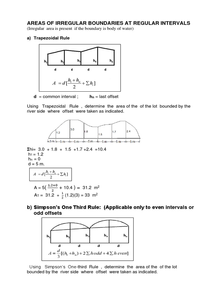 Module 4 B - AREAS OF IRREGULAR BOUNDARIES | PDF | Mathematics | Geometry