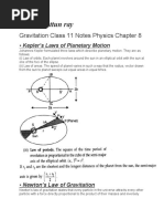 Class 11 Gravitation Formula Sheet | PDF | Newton's Law Of Universal ...