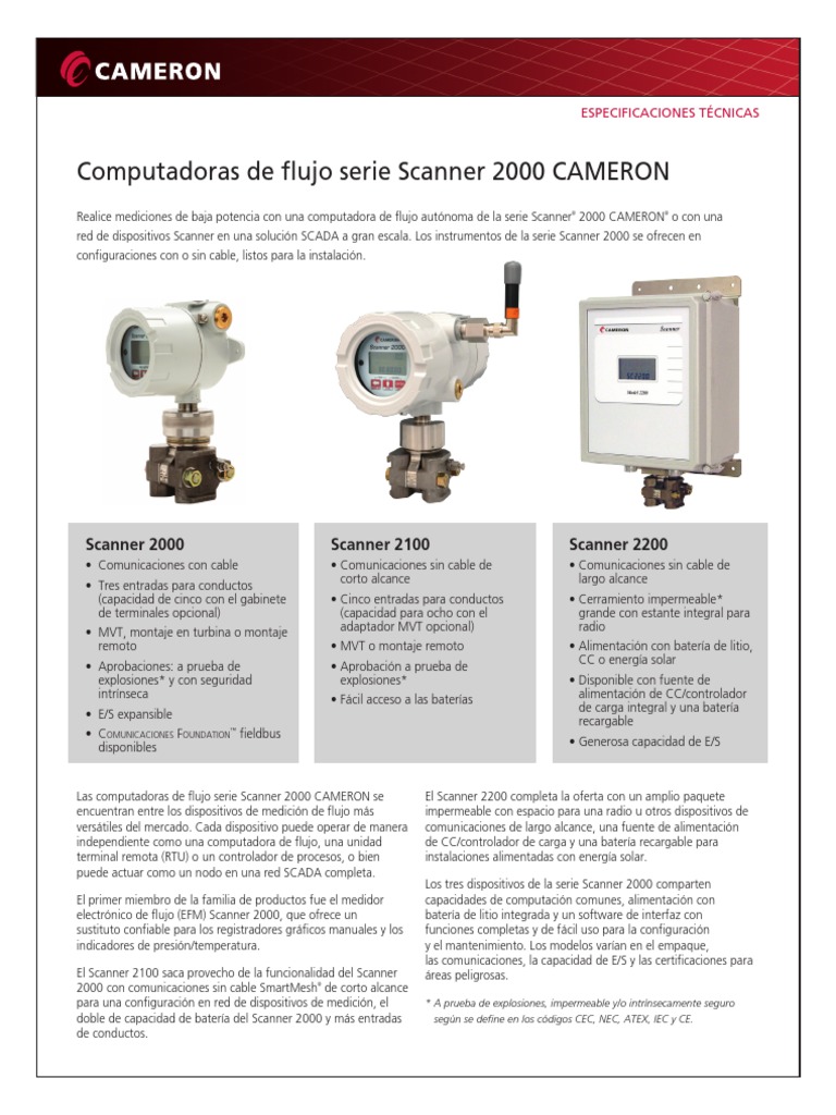 Computadoras de Flujo Serie Scanner 2000 CAMERON | Descargar gratis PDF ...