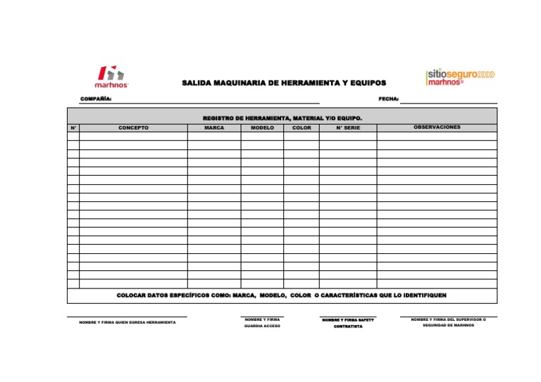 Formato de Salida de Herramienta | PDF