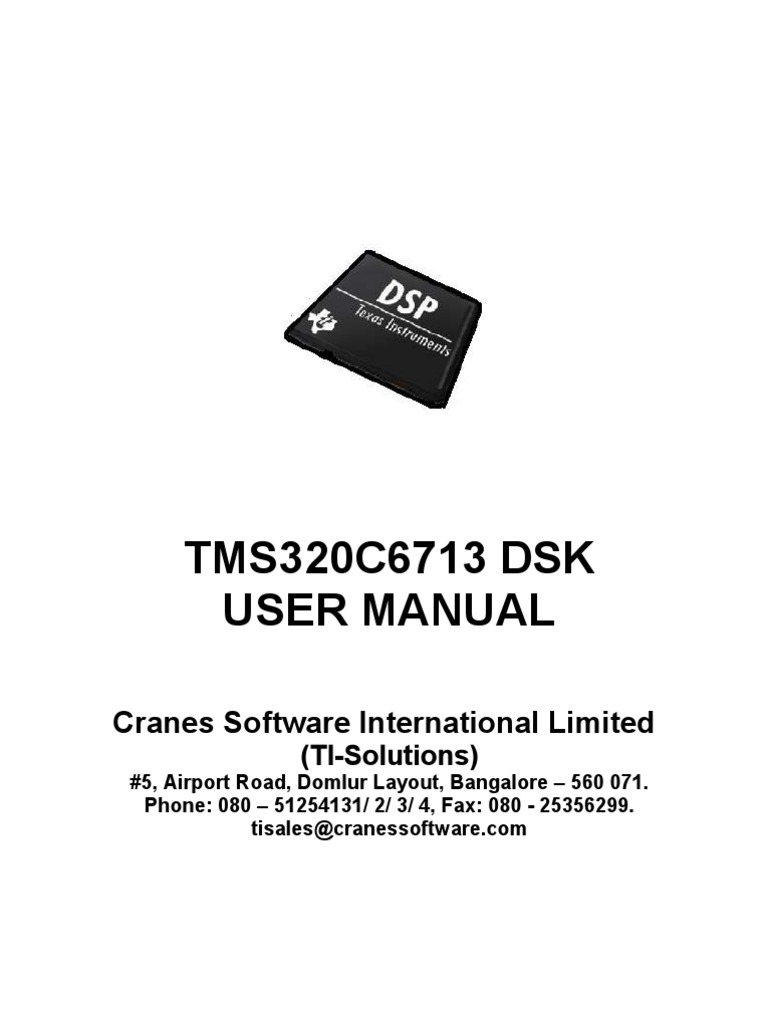 6713 User Manual | PDF | Digital Signal Processor | Source Code