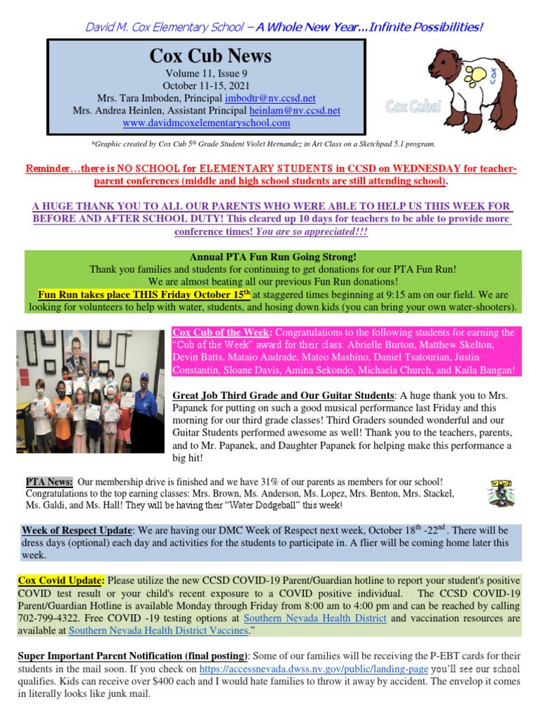 Cox News Volume 11 Issue 9 | PDF